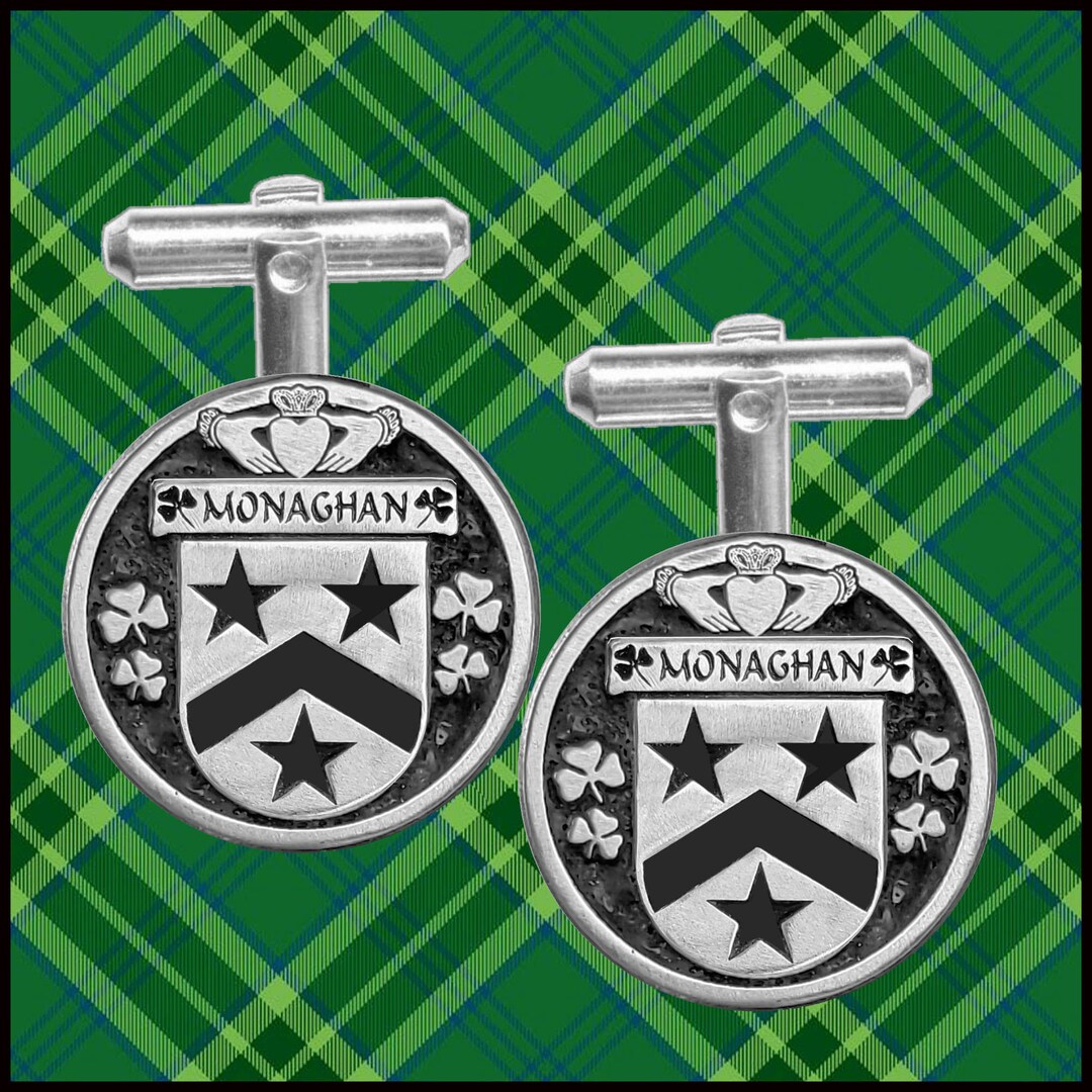 Monaghan Irish Coat of Arms Disk Cufflinks - Etsy