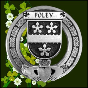 Foley Irish Claddagh Coat of Arms Badge - Etsy
