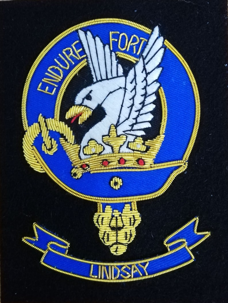 Lindsay Scottish Clan Embroidered Crest | Etsy