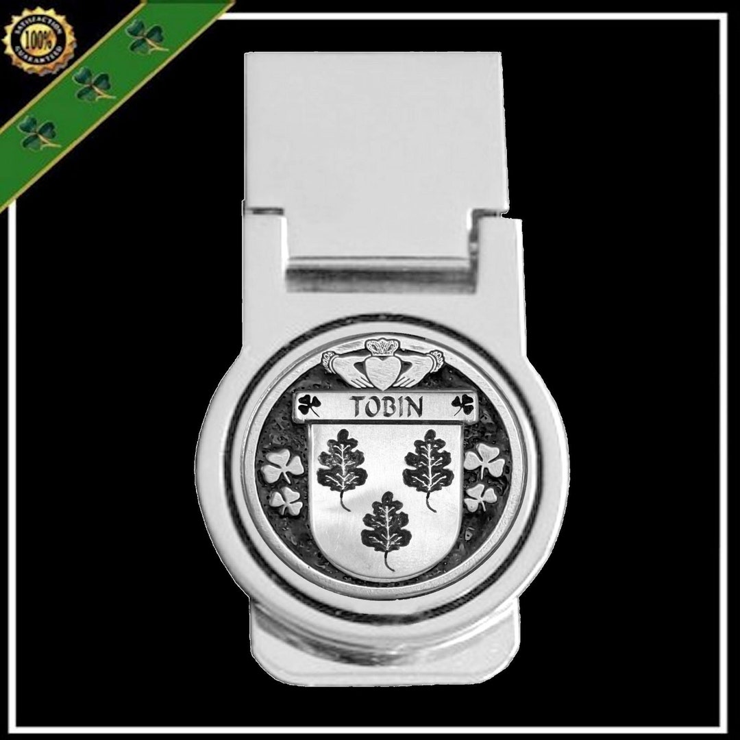 Tobin Irish Disk Coat of Arms Round Money Clip - Etsy