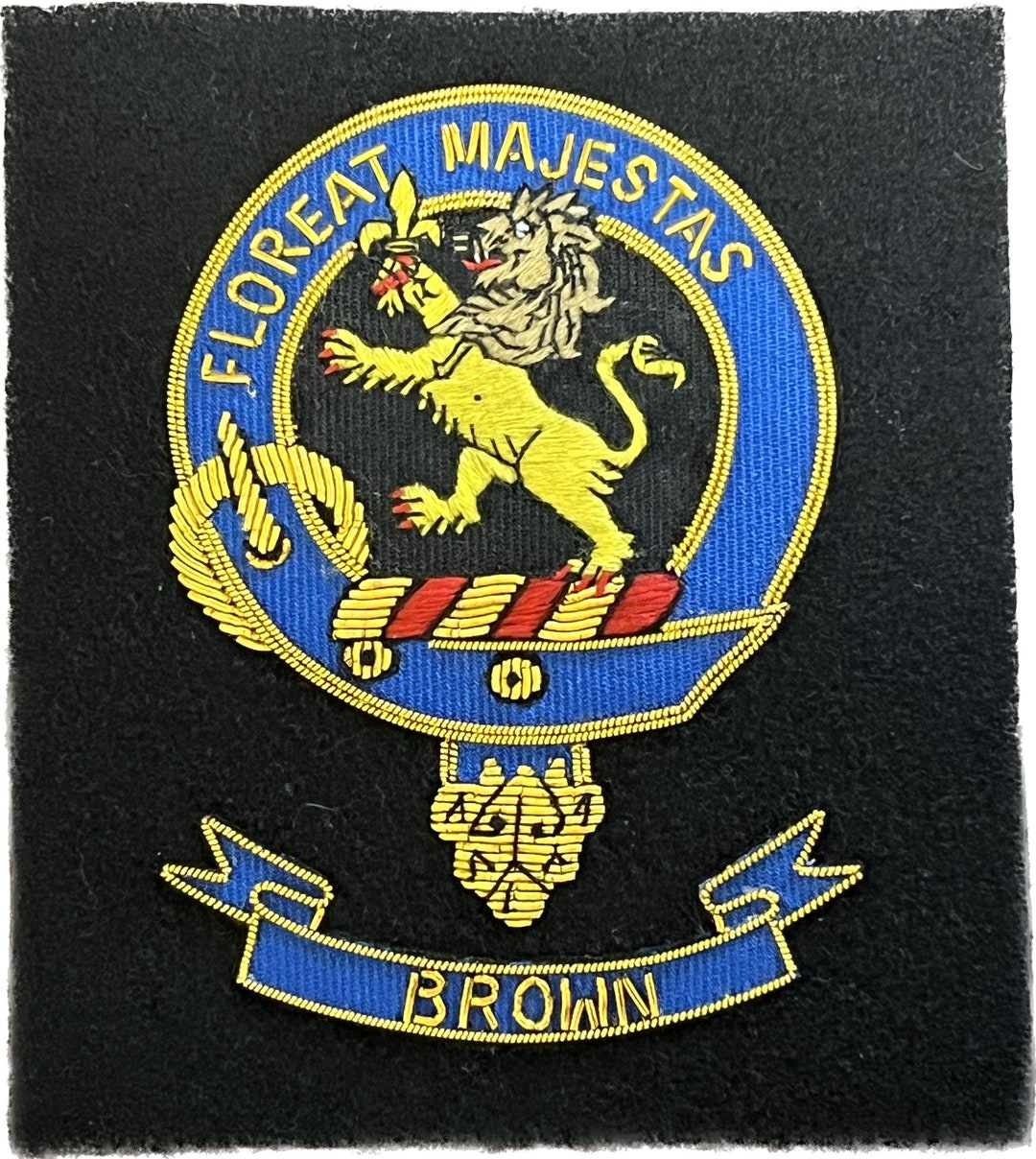 Brown Scottish Clan Embroidered Crest - Etsy