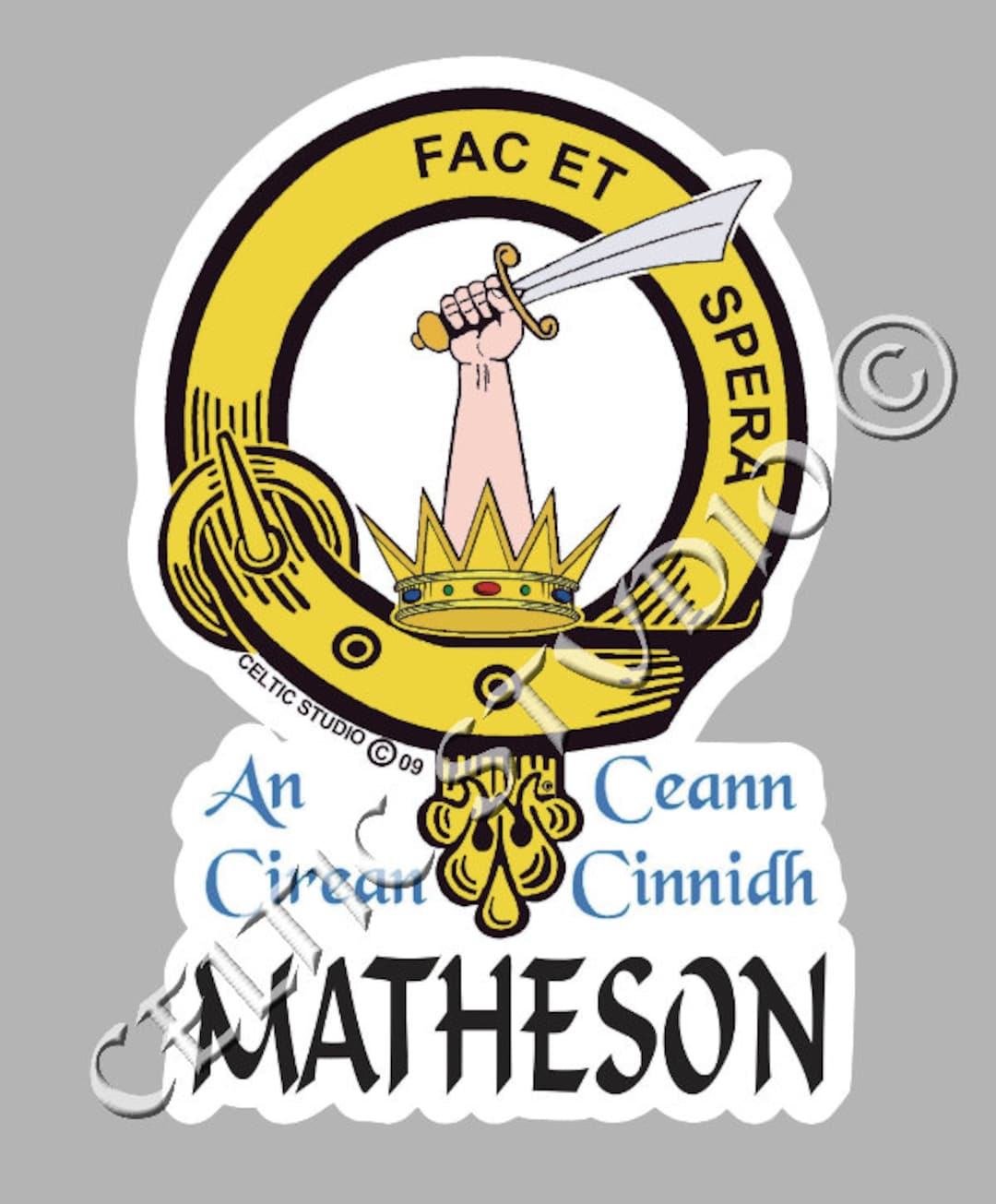 Matheson Clan Crest Decal | Custom Scottish Heritage Car & Laptop ...
