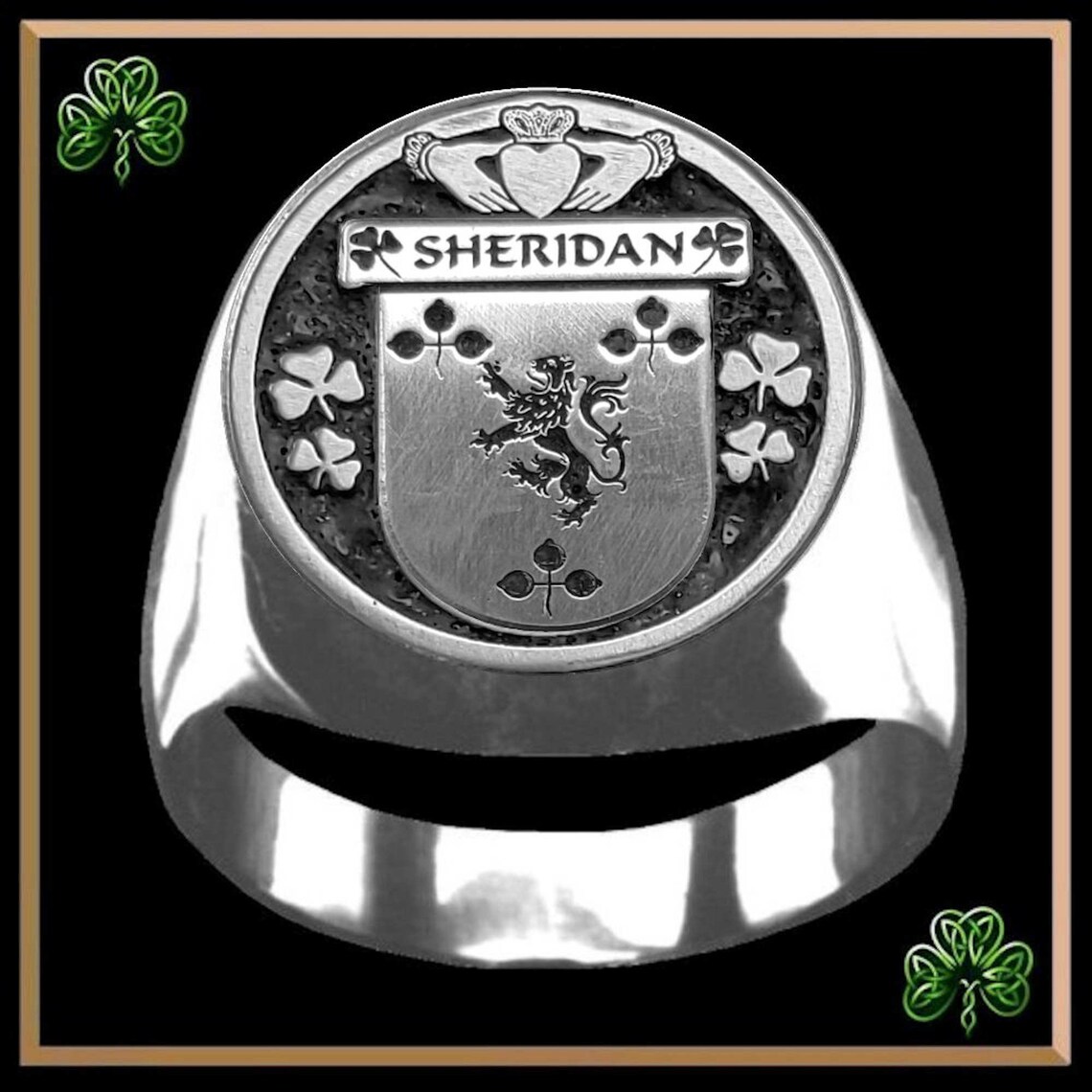 Sheridan Irish Coat of Arms Gents Ring IC100 - Etsy