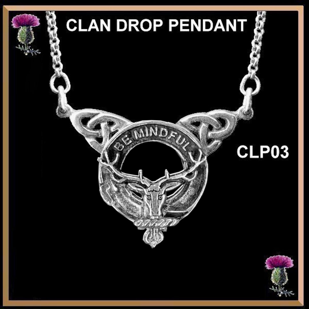 Calder Clan Crest Double Drop Pendant ~ CLP03 - Etsy