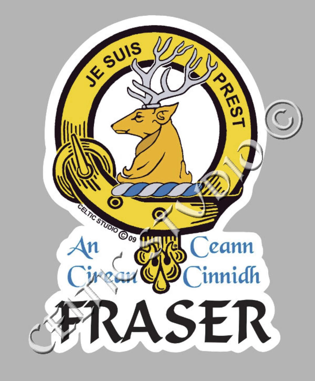 Fraser Clan Crest Decal | Custom Scottish Heritage Car & Laptop ...