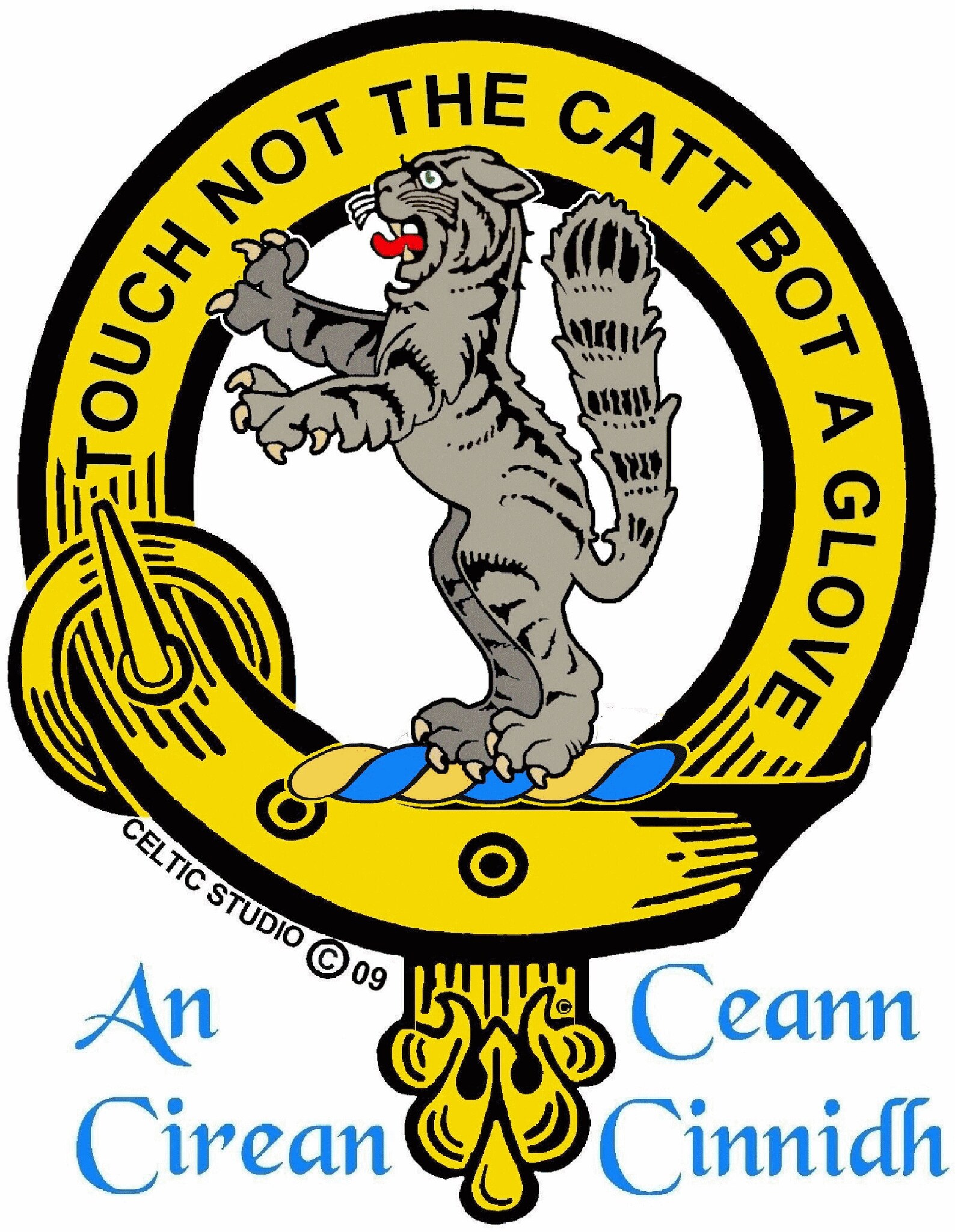 Clan Chattan Clan Badge Scottish Plaid Brooch - Etsy