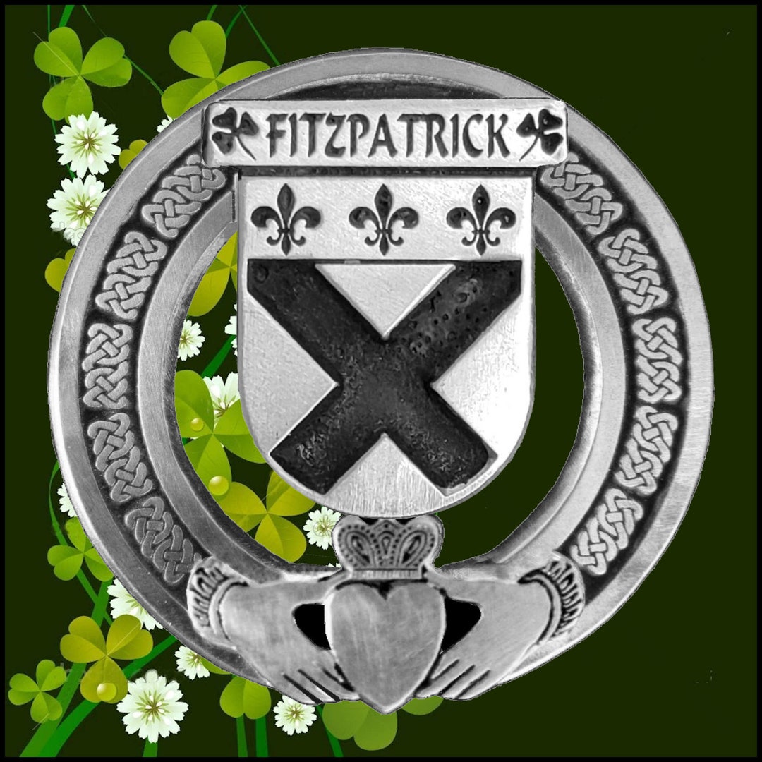 Fitzpatrick Irish Claddagh Coat of Arms Badge - Etsy