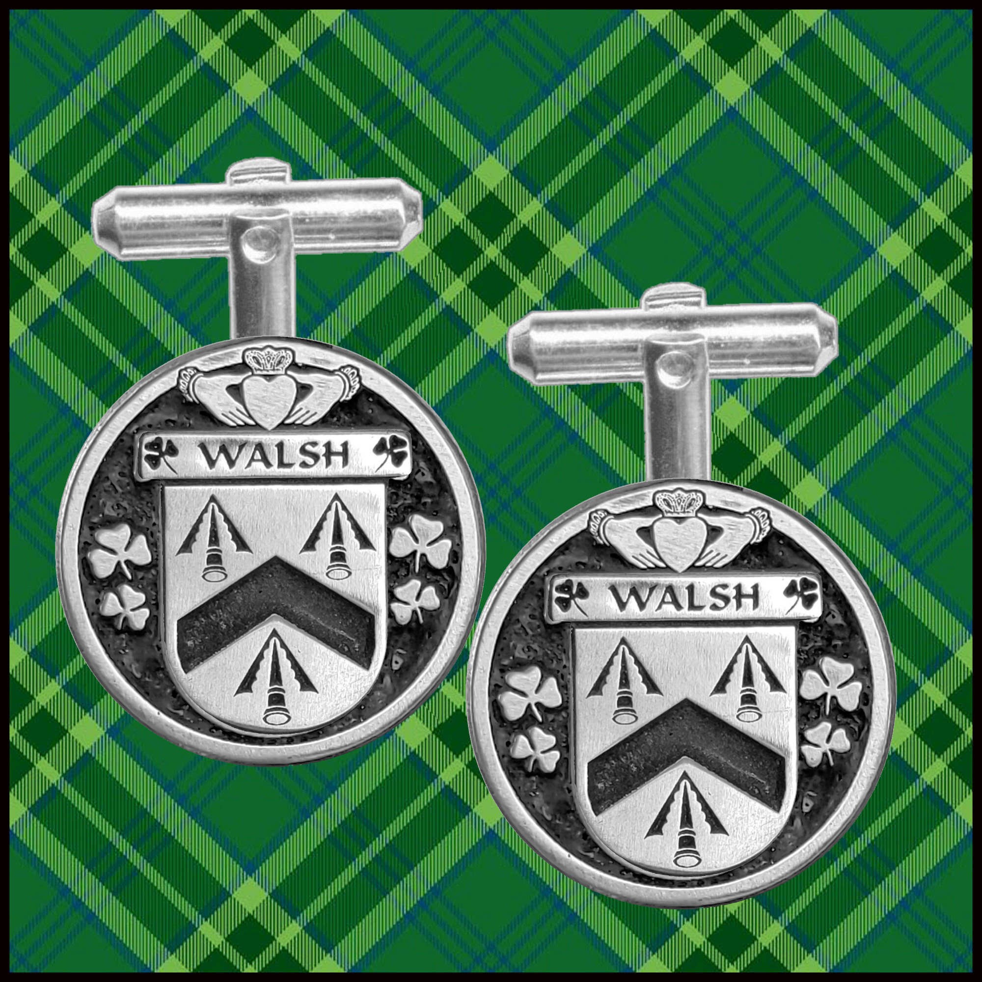 Walsh Irish Coat of Arms Disk Cufflinks - Etsy 日本