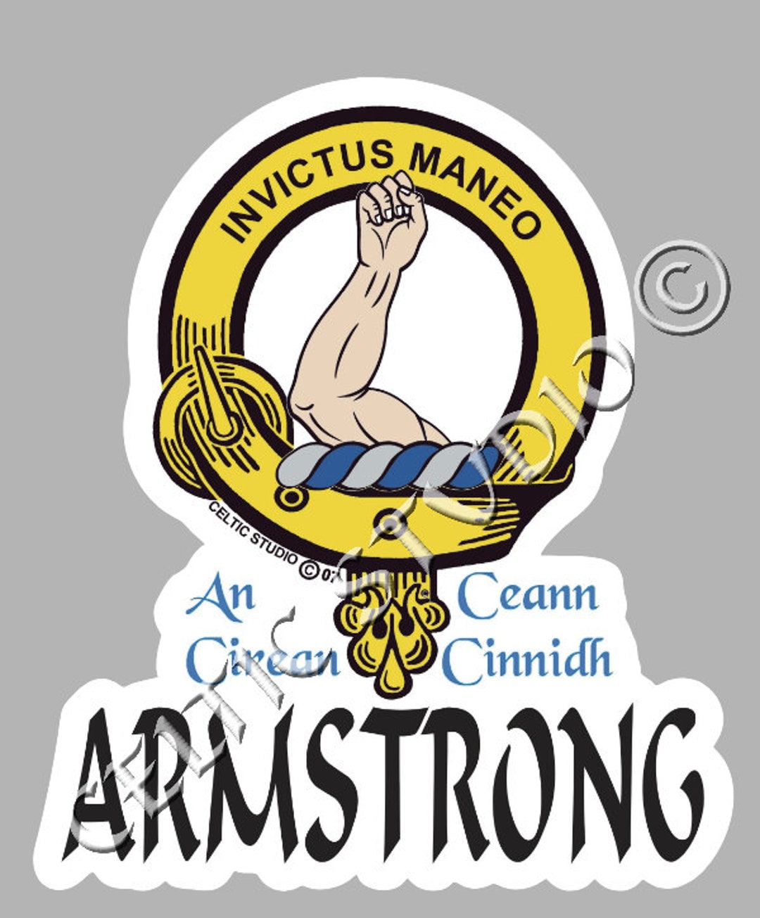 Armstrong Clan Crest Decal | Custom Scottish Heritage Car & Laptop ...