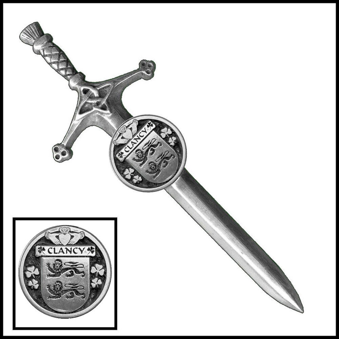 Clancy Irish Coat of Arms Disk Kilt Pin - Etsy