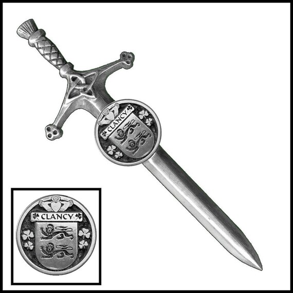 Clancy Irish Coat of Arms Disk Kilt Pin | Etsy