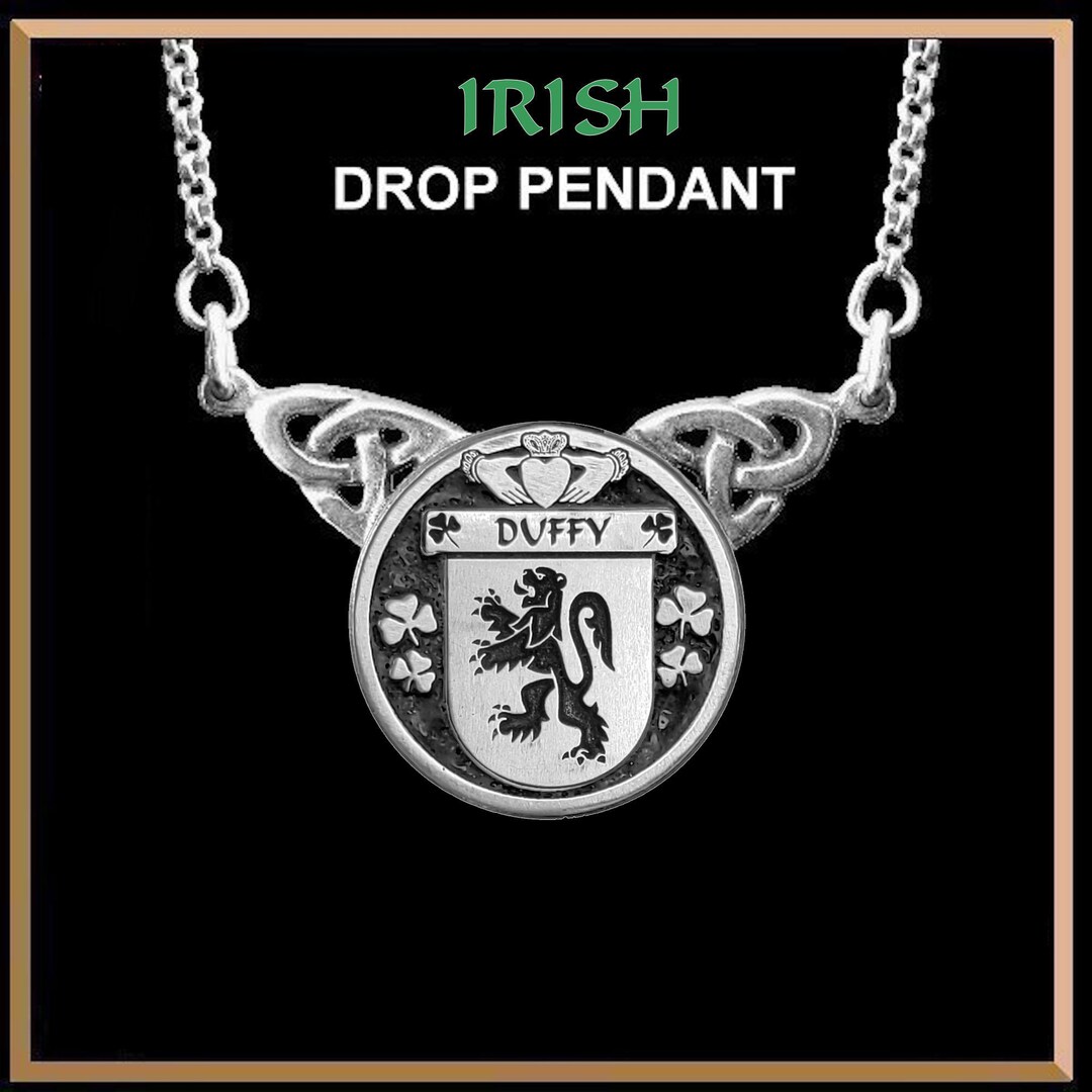 Duffy Irish Coat of Arms Double Drop Pendant ~ ILP03 - Etsy