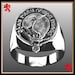 Macquarrie Scottish Clan Crest Ring GC100 ~ Sterling Silver and Karat ...