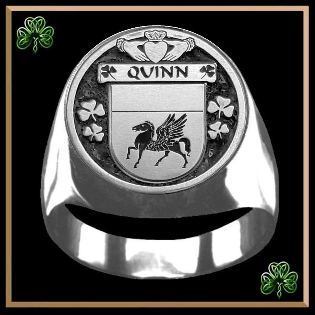 Quinn Irish Coat of Arms Gents Ring IC100 - Etsy