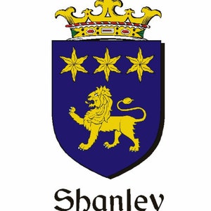 Shanley Irish Coat of Arms Celtic Cross Badge - Etsy