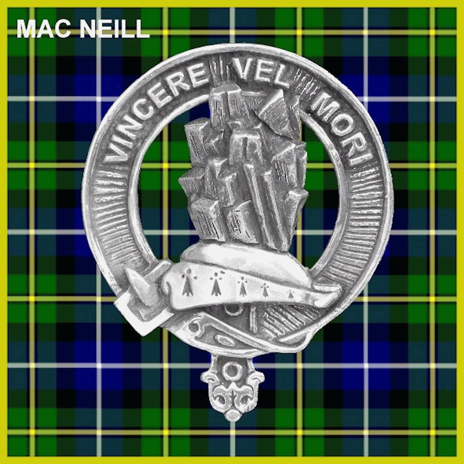 Macneill Barra Clan Badge Scottish Plaid Brooch | Etsy