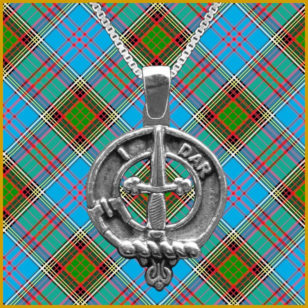 Dalziel Large 1" Scottish Clan Crest Pendant - Sterling Silver - Etsy