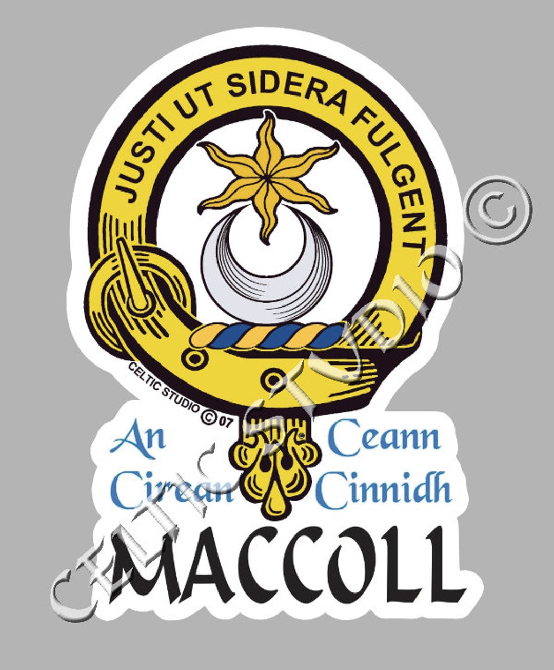 Maccoll Clan Crest Decal | Custom Scottish Heritage Car & Laptop ...