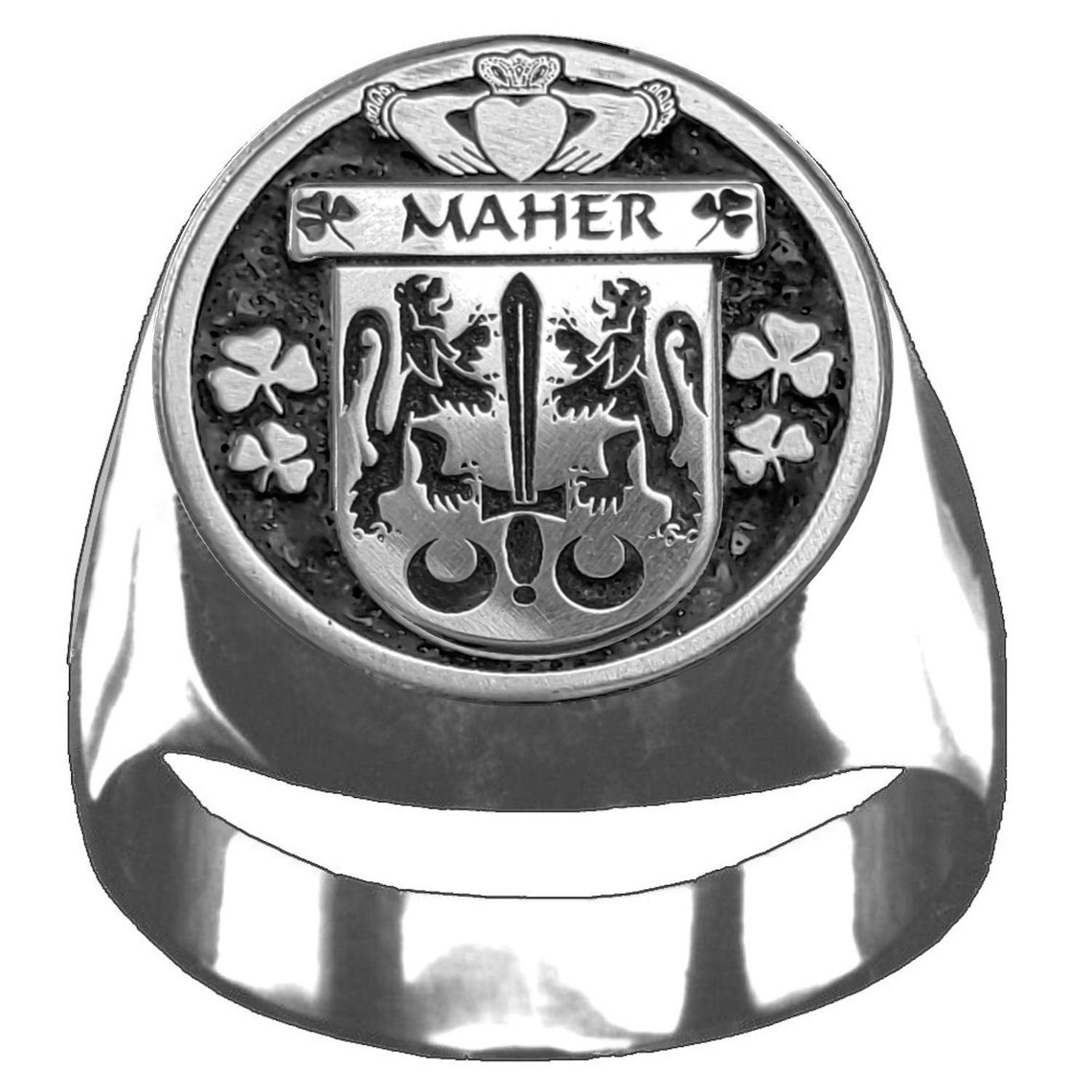 Maher Irish Coat of Arms Gents Ring IC100 - Etsy