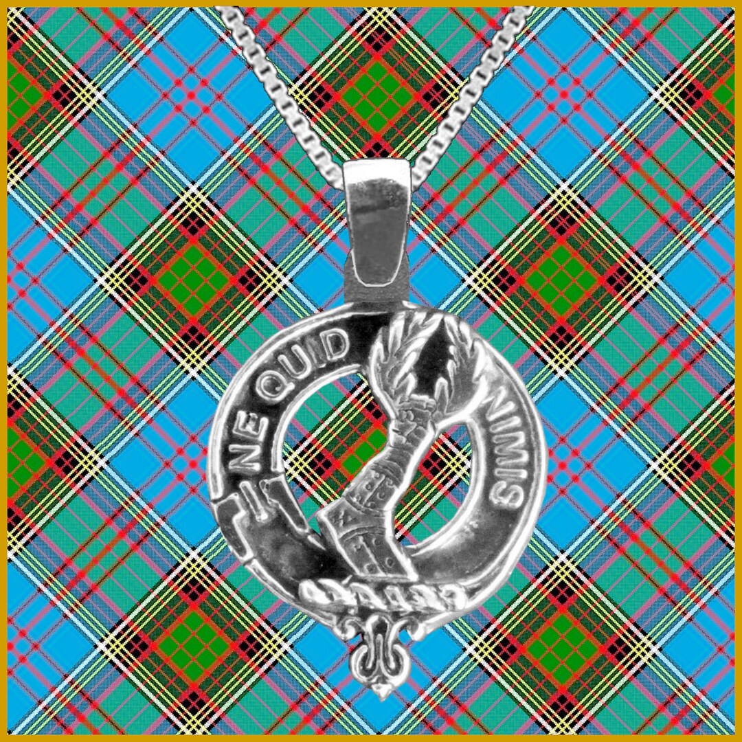 Mackinlay Large 1" Scottish Clan Crest Pendant - Sterling Silver - Etsy