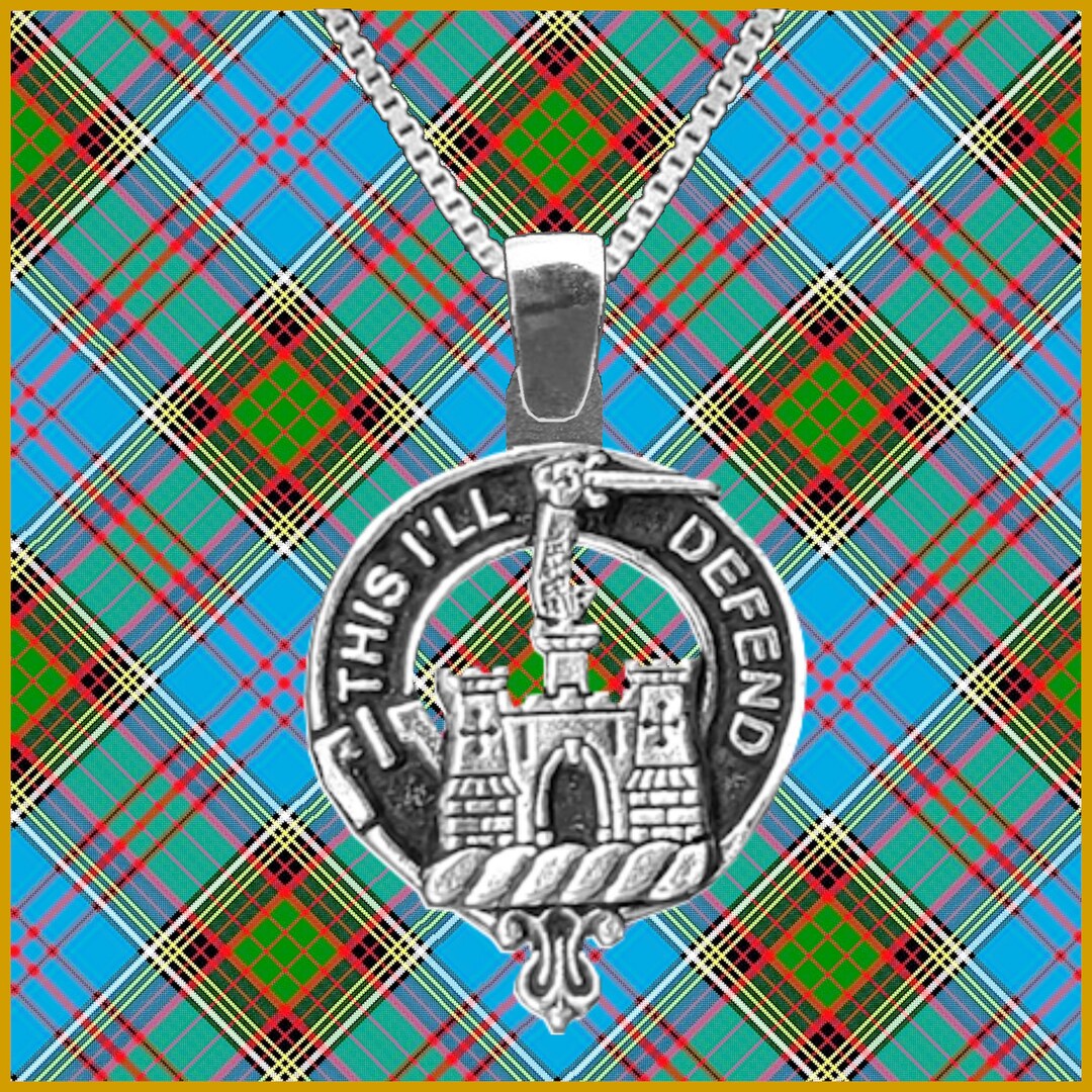 Kincaid Large 1" Scottish Clan Crest Pendant - Sterling Silver - Etsy