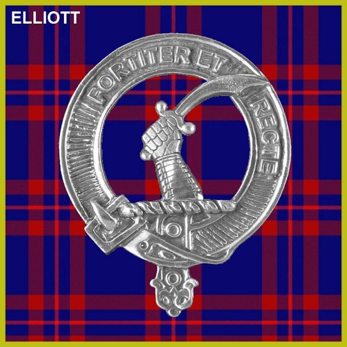 Elliott Clan Crest Regular Buckle All Clans - Etsy