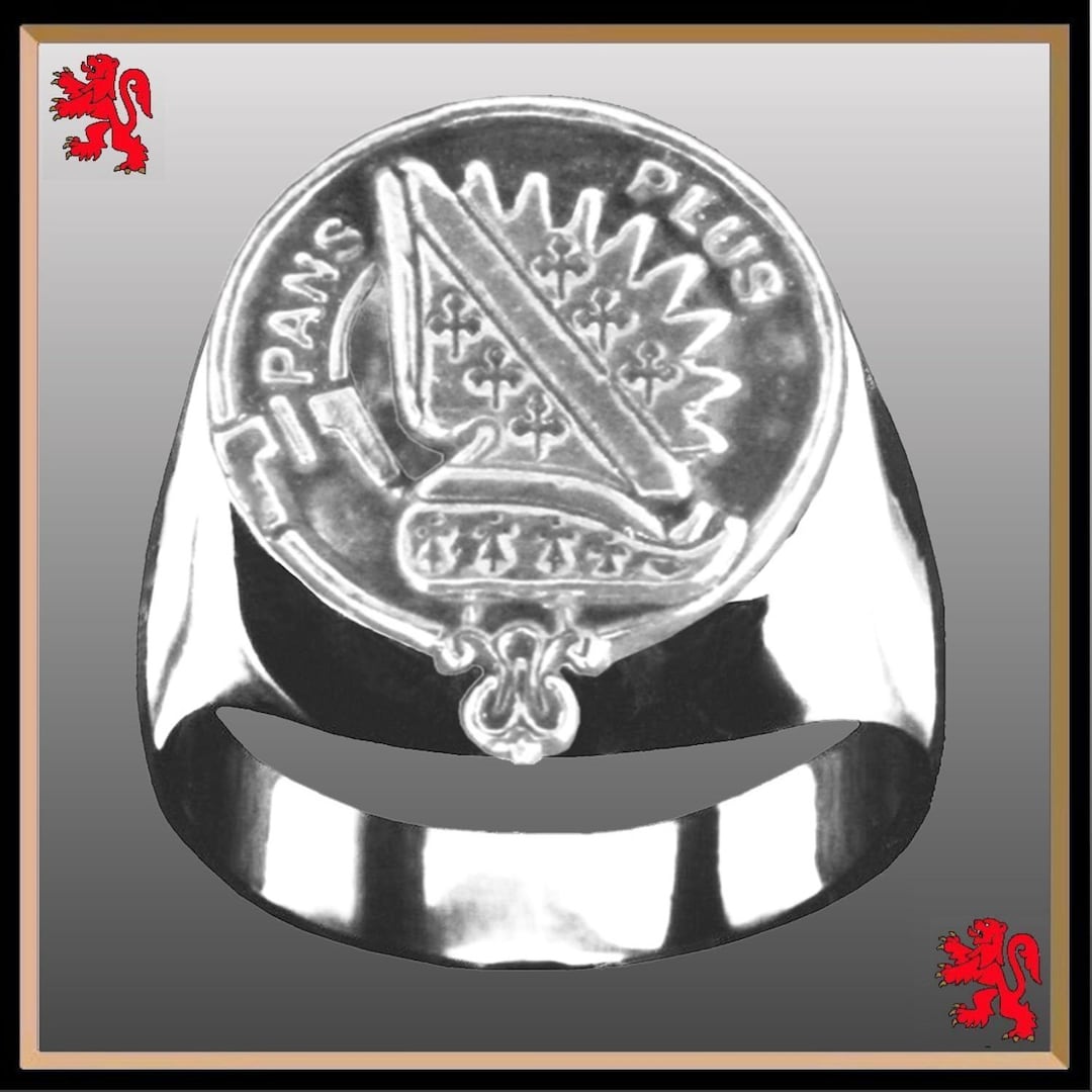 Marr Scottish Clan Crest Ring GC100 ~ Sterling Silver and Karat Gold - Etsy
