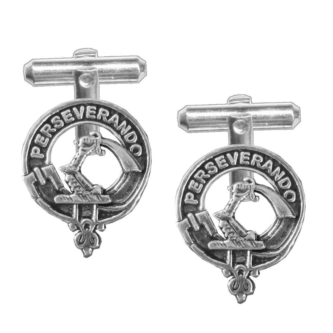 Mackellar Clan Crest Scottish Cufflinks; Pewter, Sterling Silver and ...