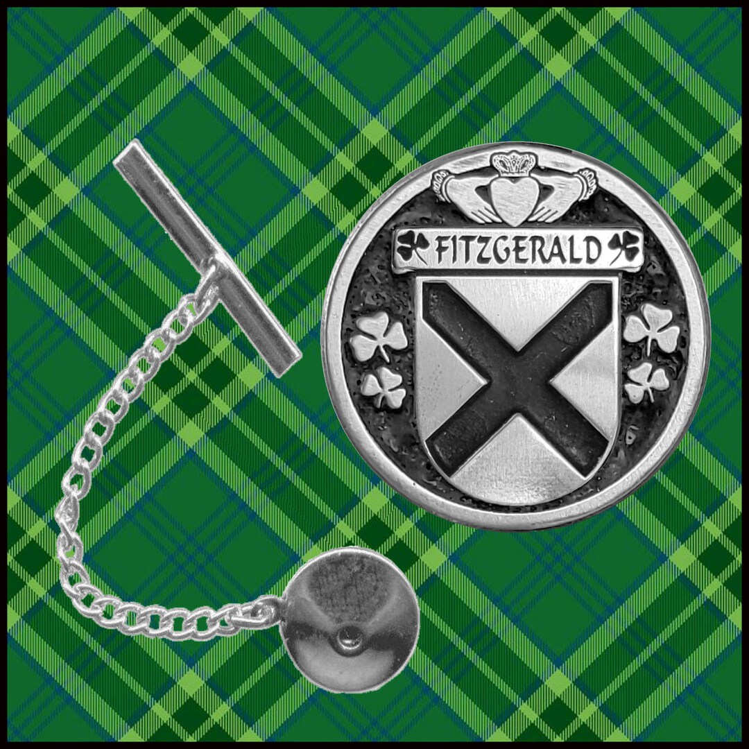 Fitzgerald Irish Coat of Arms Disk Tie Tack/ Lapel Pin - Etsy