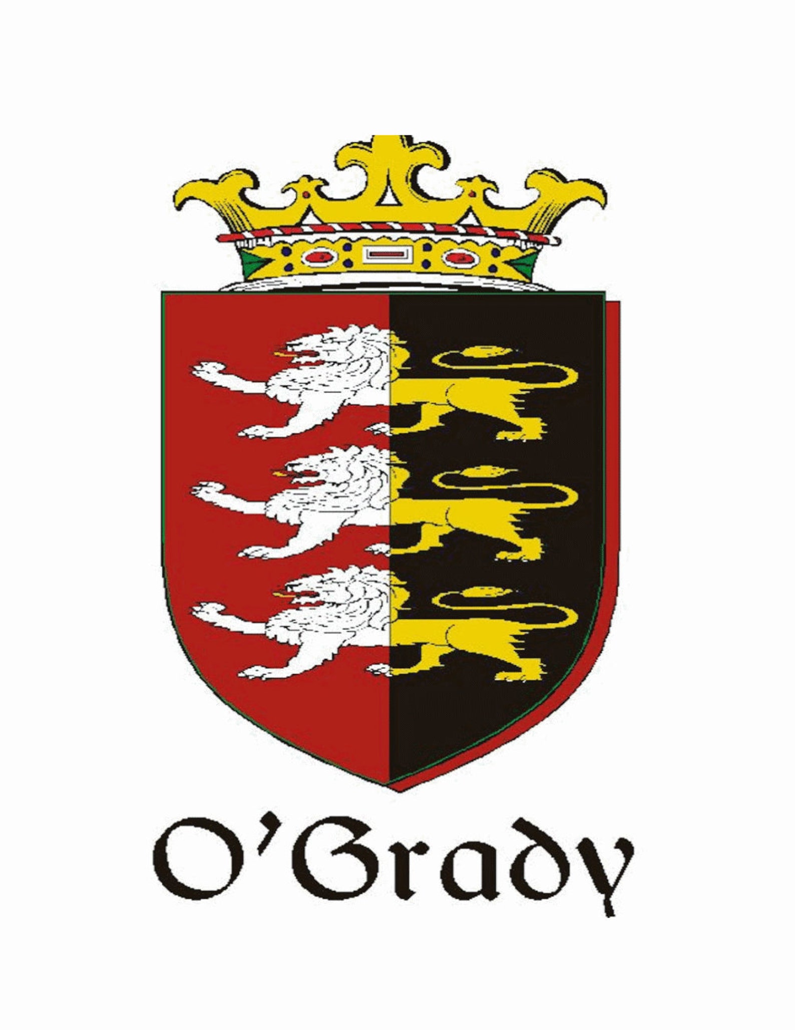 Grady Irish Coat of Arms Sporran Genuine Leather - Etsy