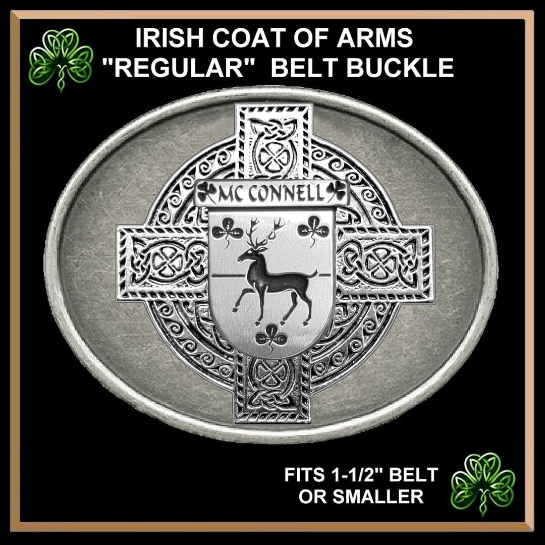 Mcconnell Irish Coat of Arms Regular Buckle - Etsy