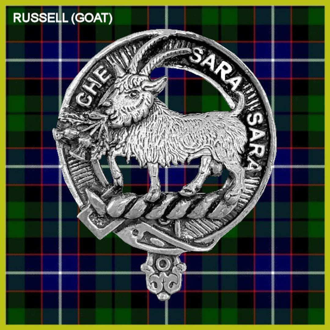 Russell Goat Clan Crest Scottish Cap Badge CB02 - Etsy