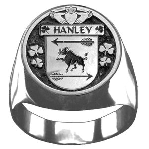 Hanley Irish Coat of Arms Gents Ring IC100 - Etsy