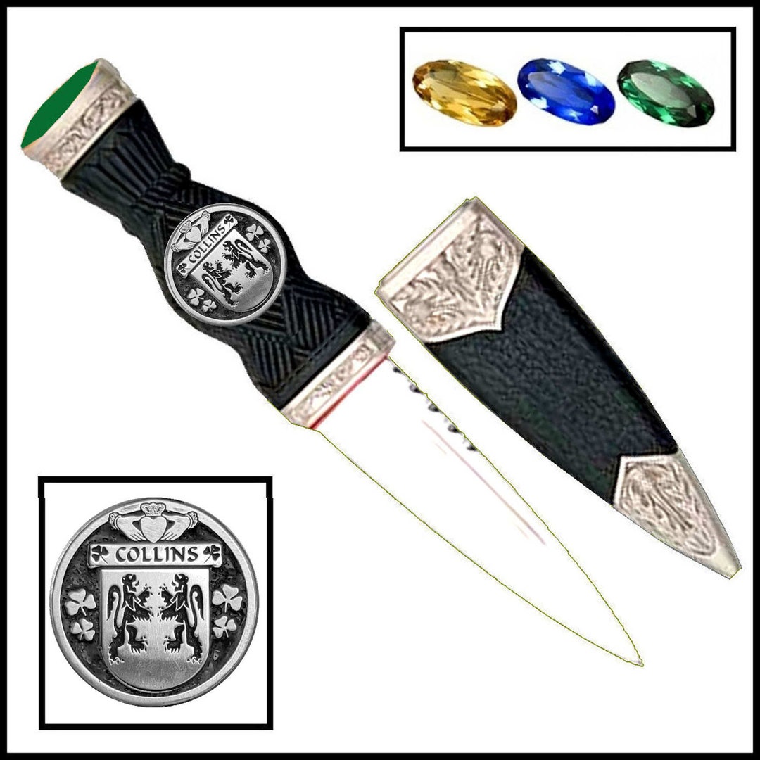 Collins Irish Coat of Arms Disk Sgian Dubh - Etsy