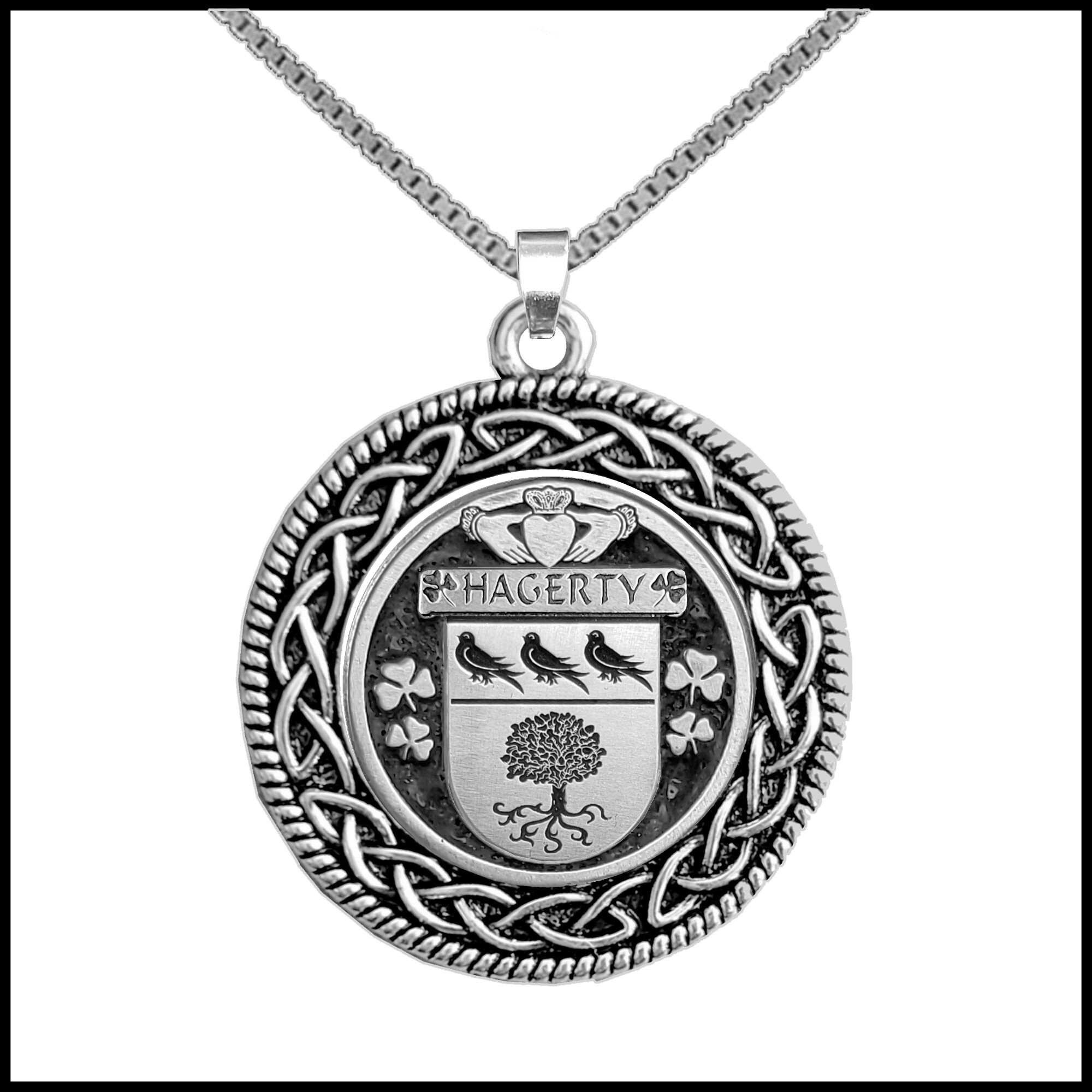Hagerty Irish Coat of Arms Celtic Interlace Disk Pendant ~ IP06 - Etsy UK