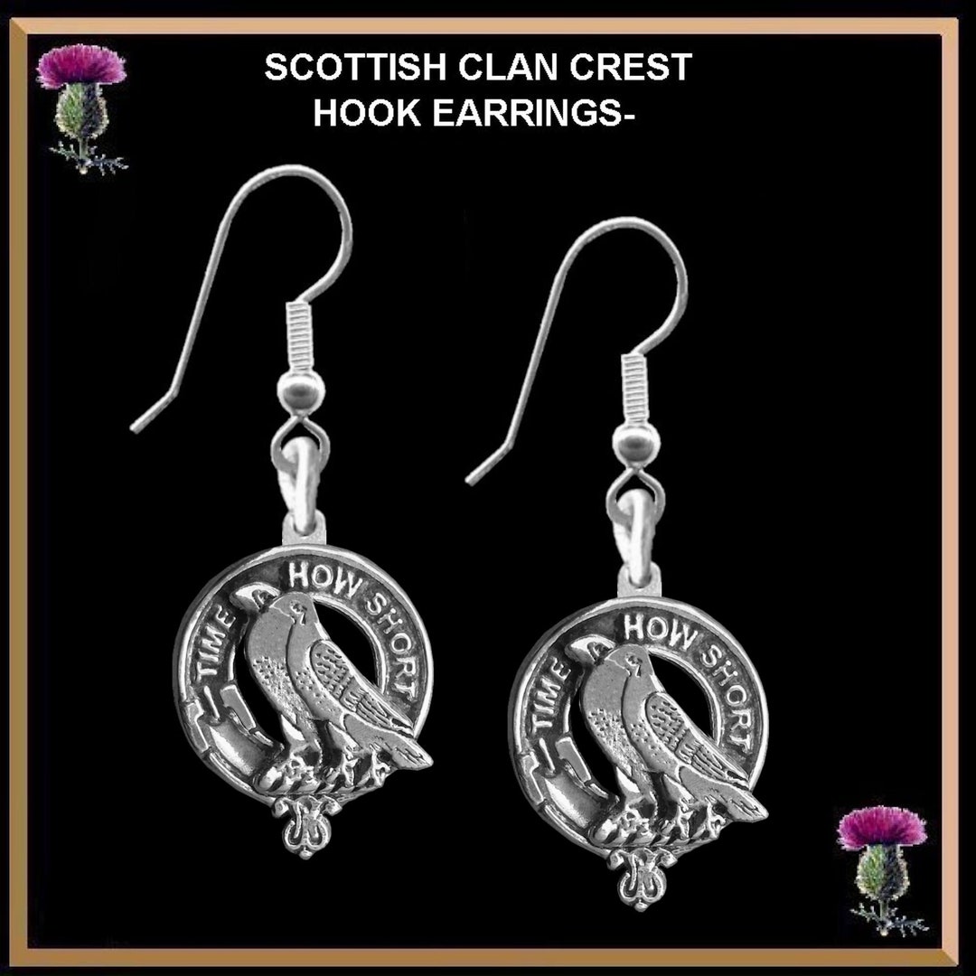 Akins Clan Crest Earrings - Etsy