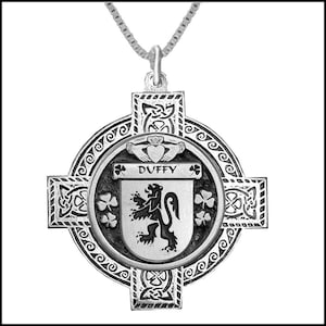Duffy Irish Coat of Arms Celtic Cross Pendant ~ IP04 - Etsy