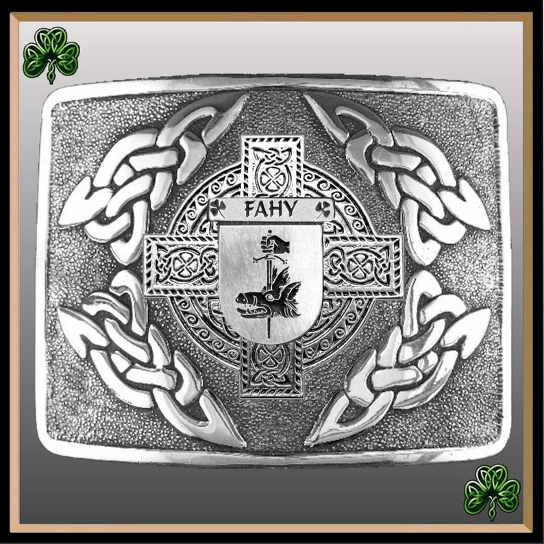 Fahy Irish Coat of Arms Interlace Kilt Buckle - Etsy