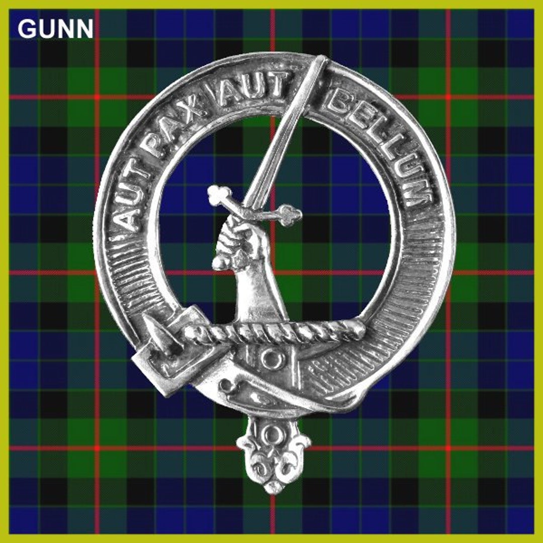 Gunn Clan Crest Scottish Cap Badge Cb02 Etsy