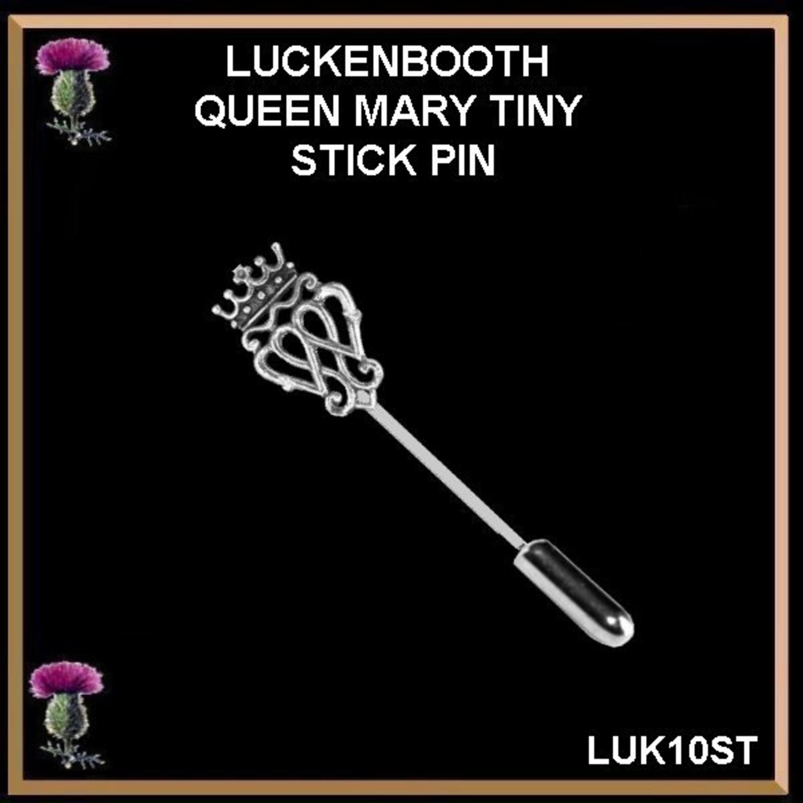 Queen Mary Stick Pin, Sterling Silver - Etsy