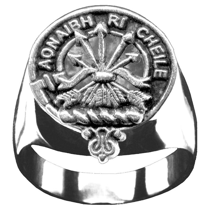 Cameron Scottish Clan Crest Ring GC100 ~ Sterling Silver and Karat Gold ...