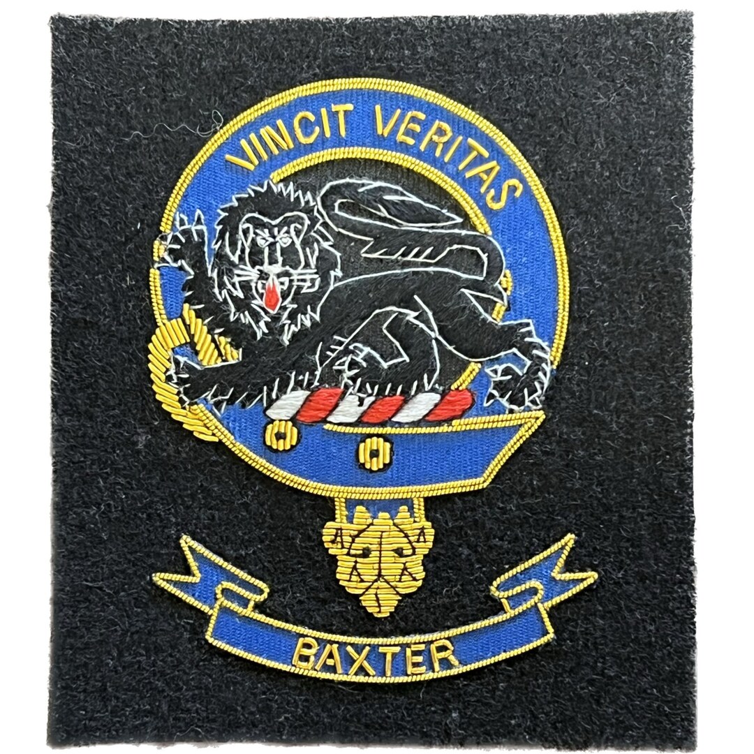Baxter Scottish Clan Embroidered Crest - Etsy