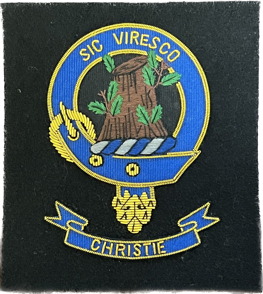 Christie Scottish Clan Embroidered Crest - Etsy