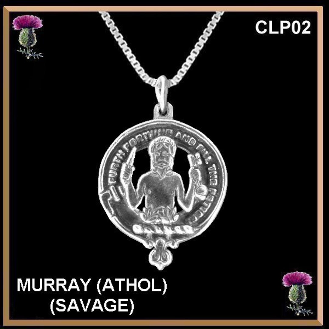 Murray Savage Clan Crest Scottish Pendant CLP02 - Etsy