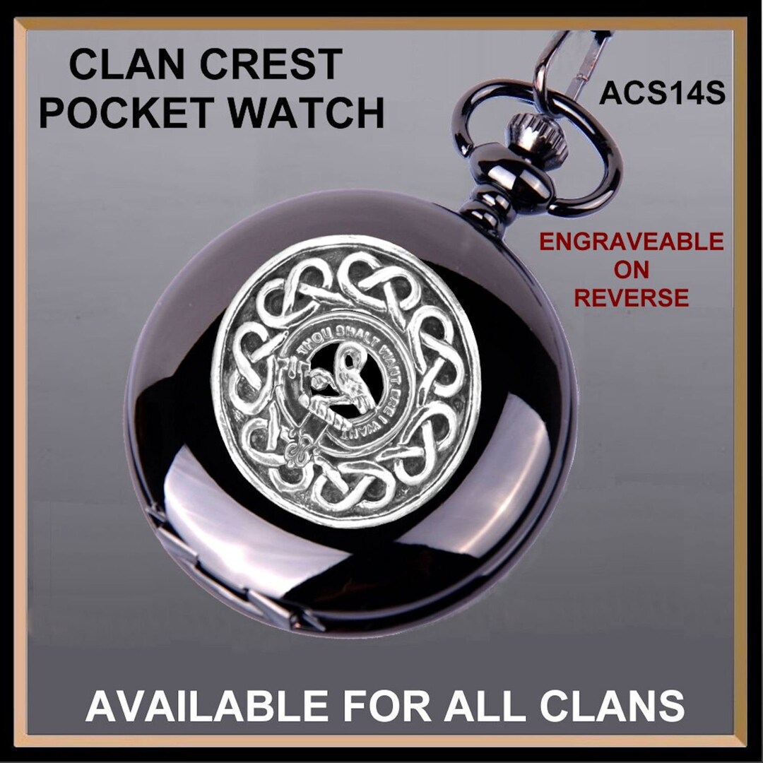 Cranston Scottish Clan Crest Pocket Watch - Etsy