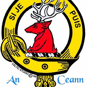 Colquhoun Clan Badge Scottish Plaid Brooch - Etsy