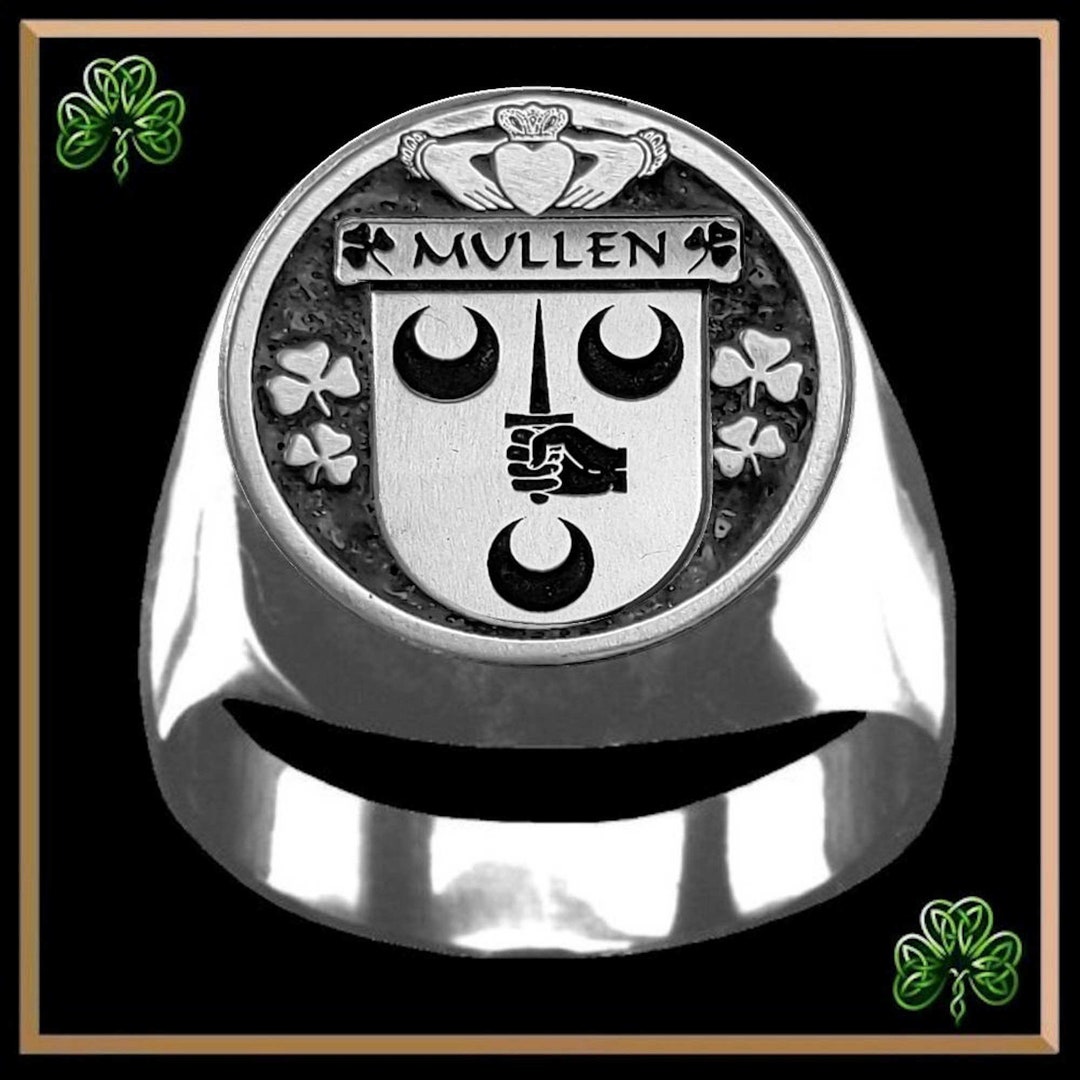 Mullen Irish Coat of Arms Gents Ring IC100 - Etsy UK
