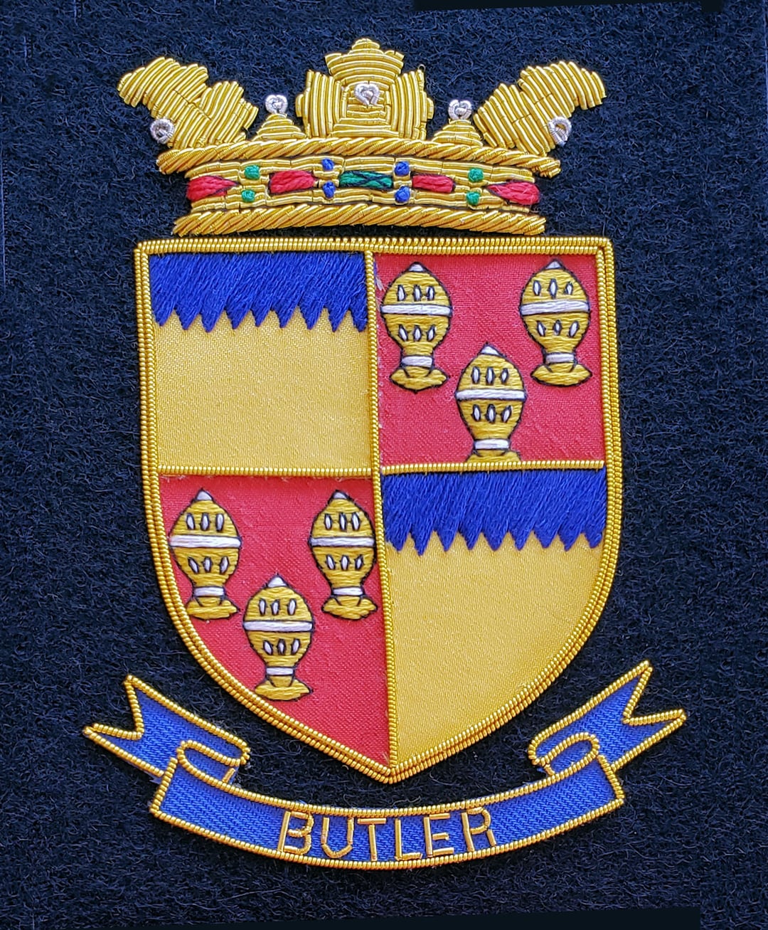 Butler Irish Coat of Arms Embroidered Crest - Etsy