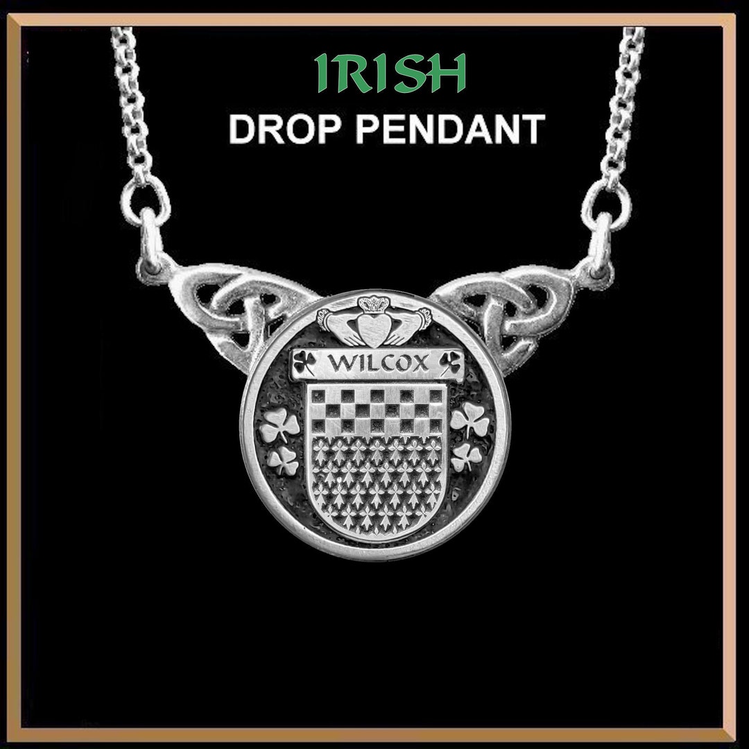 Wilcox Irish Coat of Arms Double Drop Pendant ~ ILP03 - Etsy