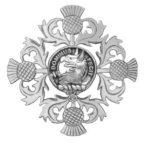 Baird Clan Crest Scottish Four Thistle Brooch - Etsy